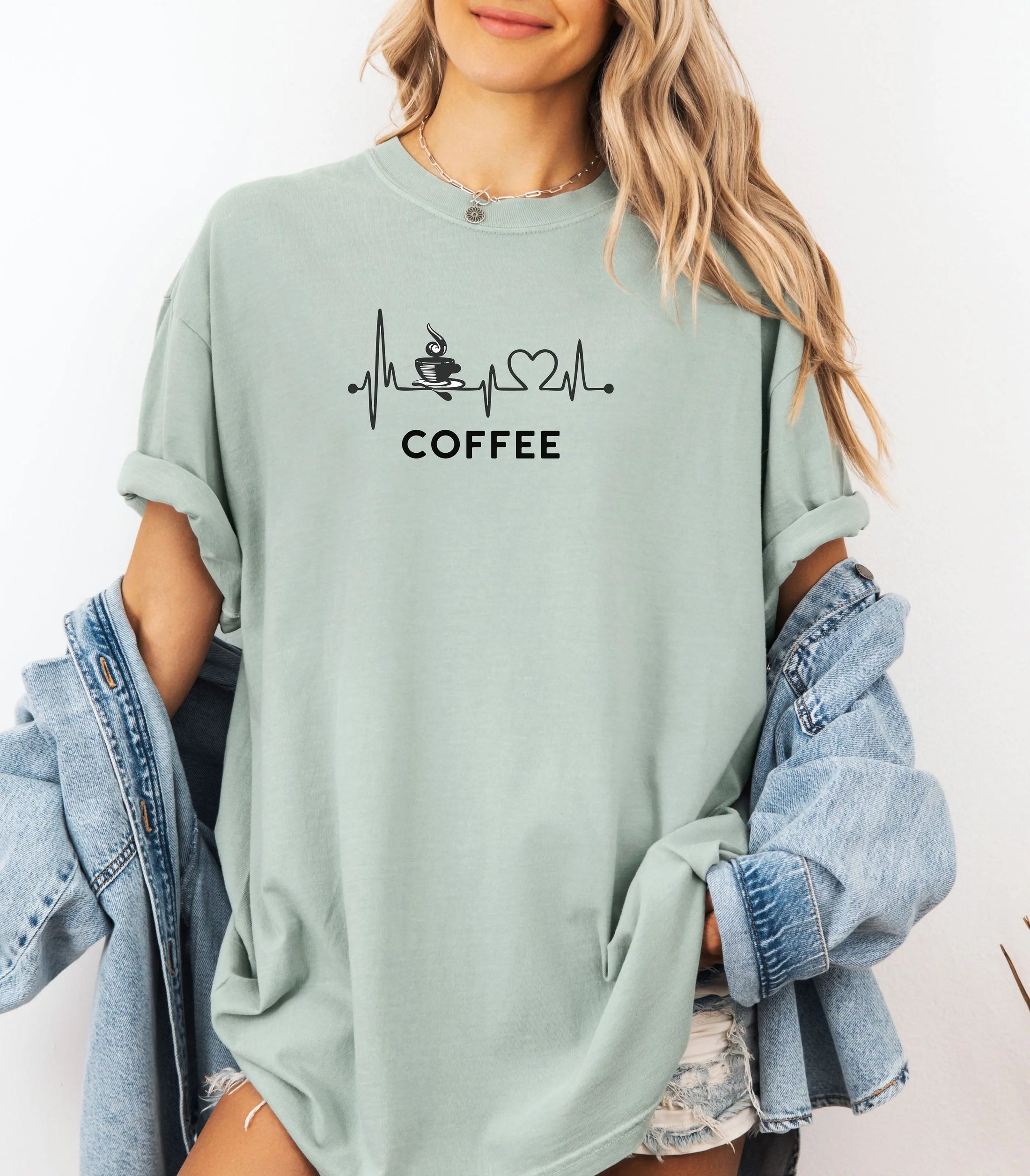 Coffee Heartbeat TShirt, Coffee Lover Gift, Coffee Addiction Tee, Gift ...